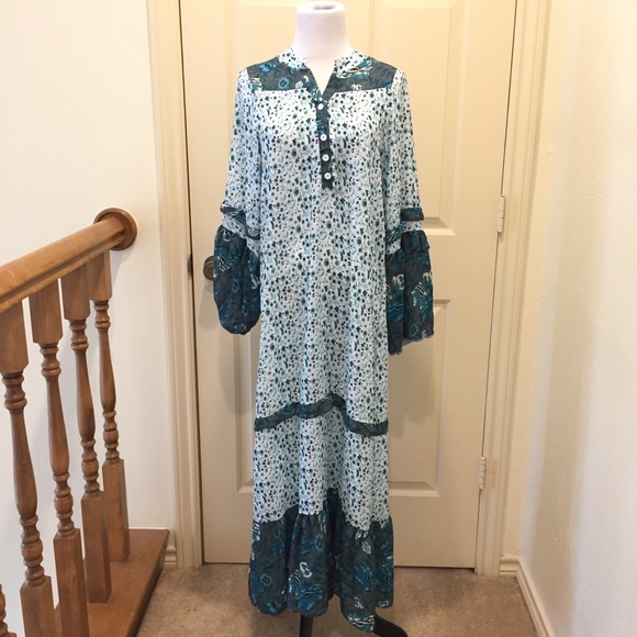 Dresses | Hippy Funky Rufflle Floral Dress Tunic Fes | Poshmark